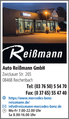 Auto Reißmann GmbH in Reichenbach ⇒ in Das Örtliche